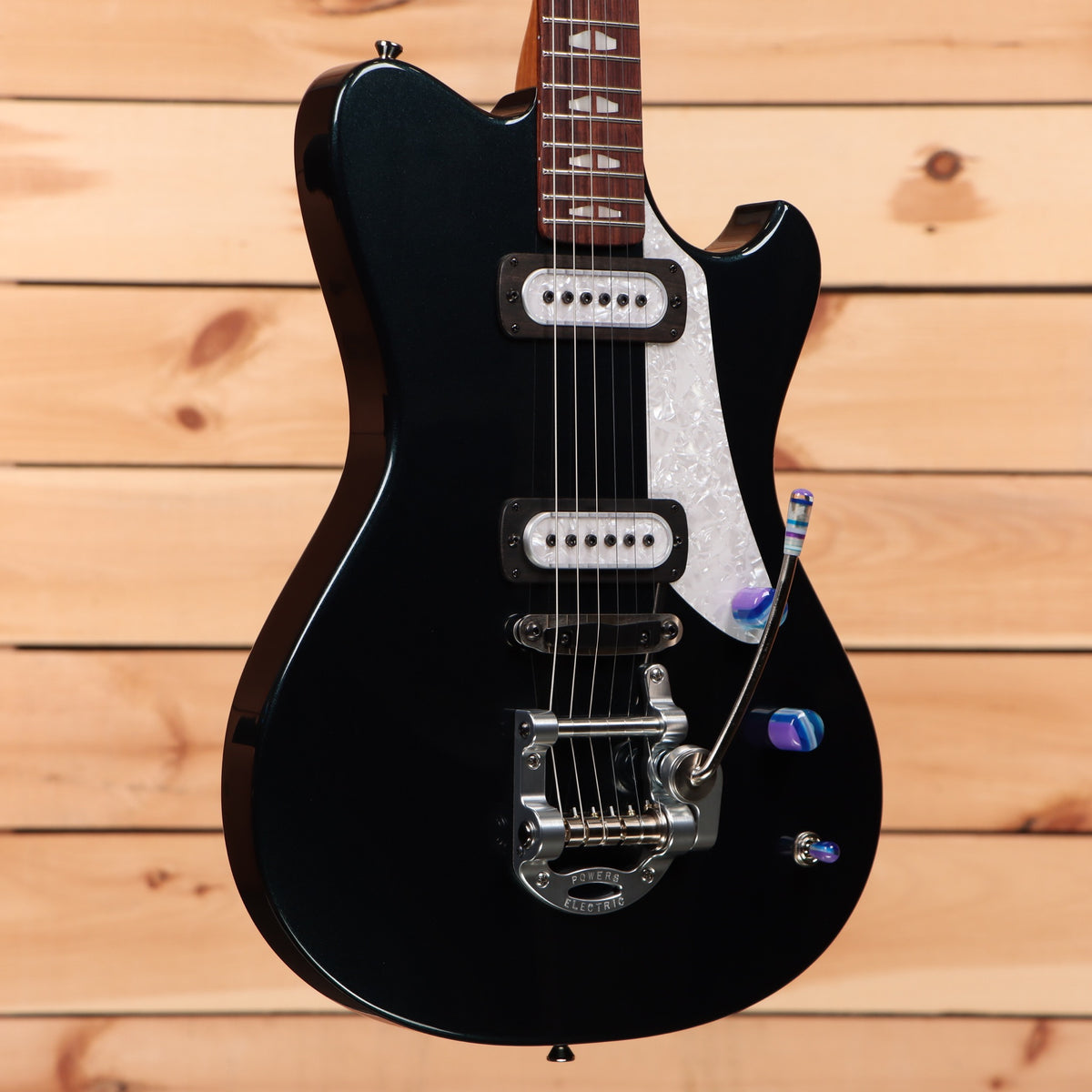 Powers Electric A-Type - Dark Turquoise Metallic – Righteous Guitars