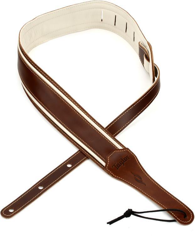 Taylor Element Strap, Brown/Cream Leather, 2.5" – Righteous Guitars
